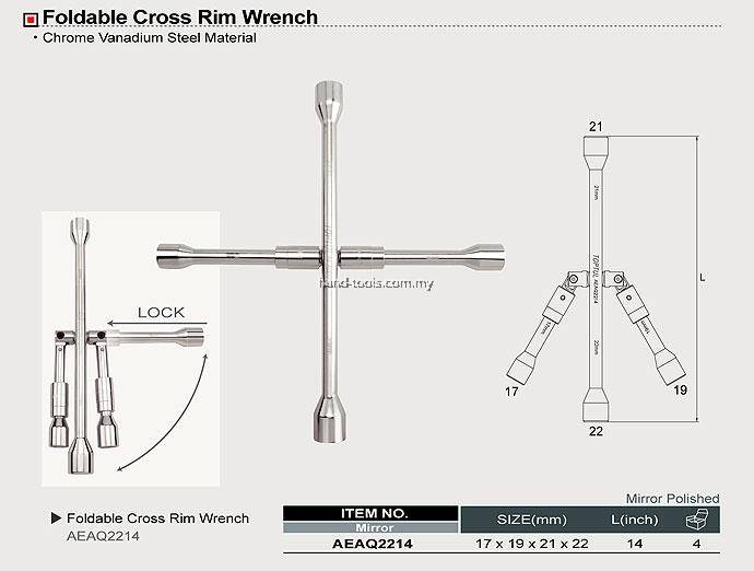 Foldable Cross Rim Wrench