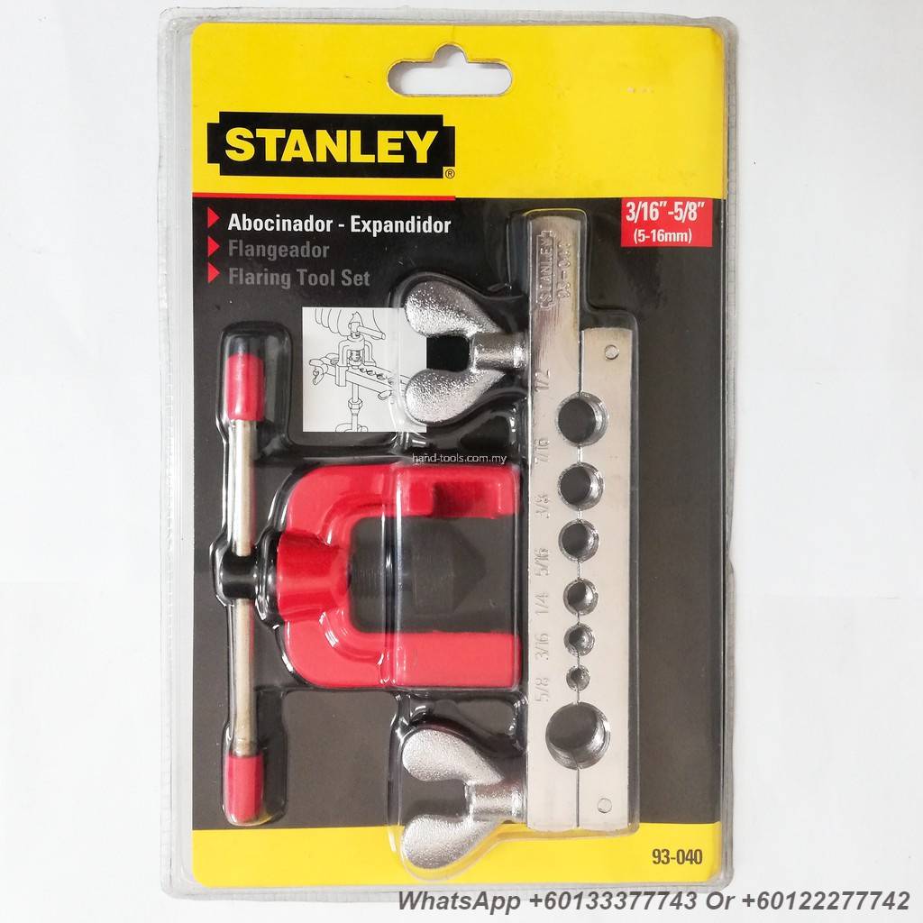 Stanley 93-040-22 Flaring Tool Set 3/16"-5/8