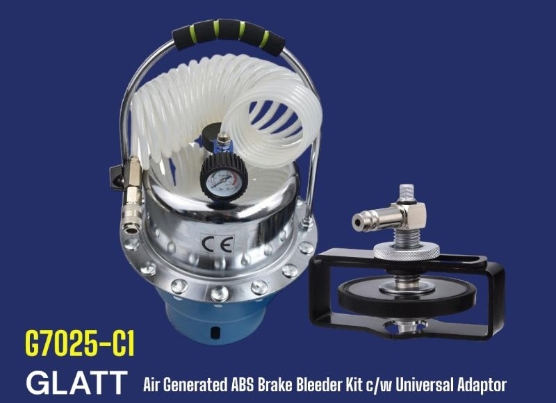 Pneumatic ABS Brake Bleeder Kit c/w Universal Adaptor Kit G7025-C1