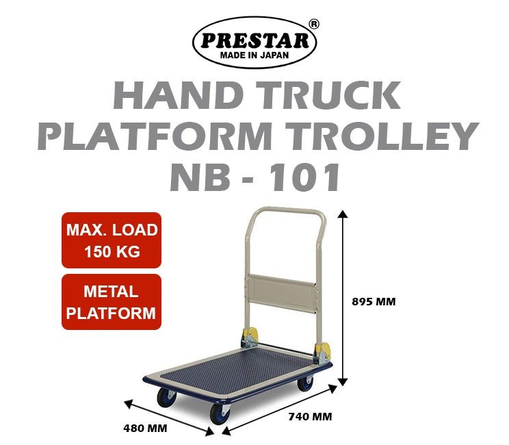 PRESTAR NB-101 HAND TRUCK METAL PLATFORM TROLLEY NB-101
